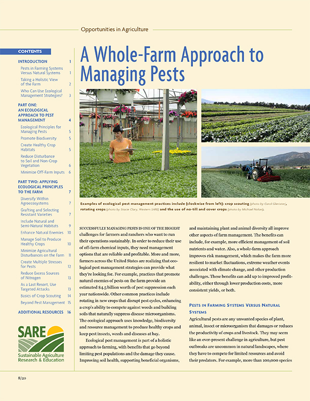 A Whole Farm Approach to Managing Pests - SARE