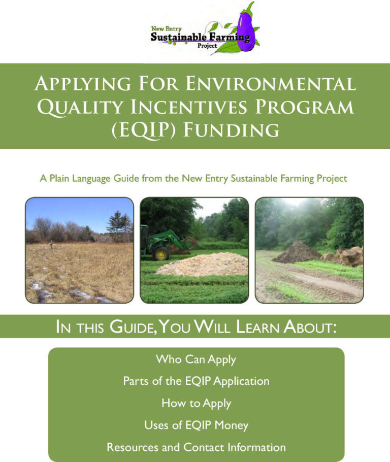 Applying for Environmental Quality Incentives Program (EQIP) - SARE