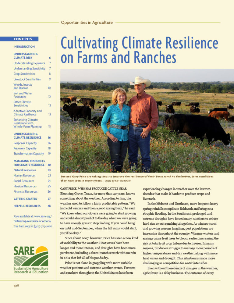 Adaptive Capacity and Climate Resilience - SARE