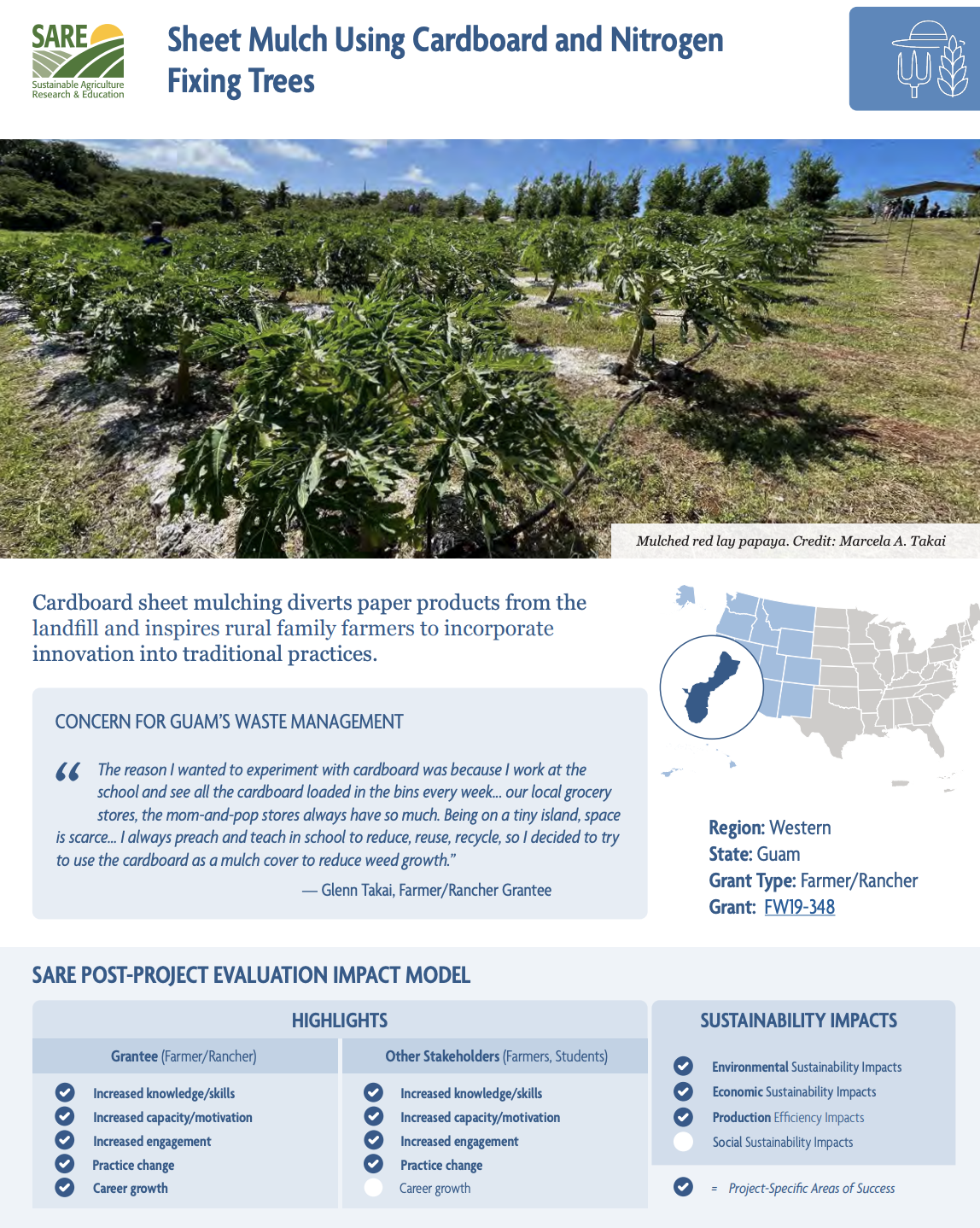 Sheet Mulch Using Cardboard and Nitrogen Fixing Trees – Guam - SARE