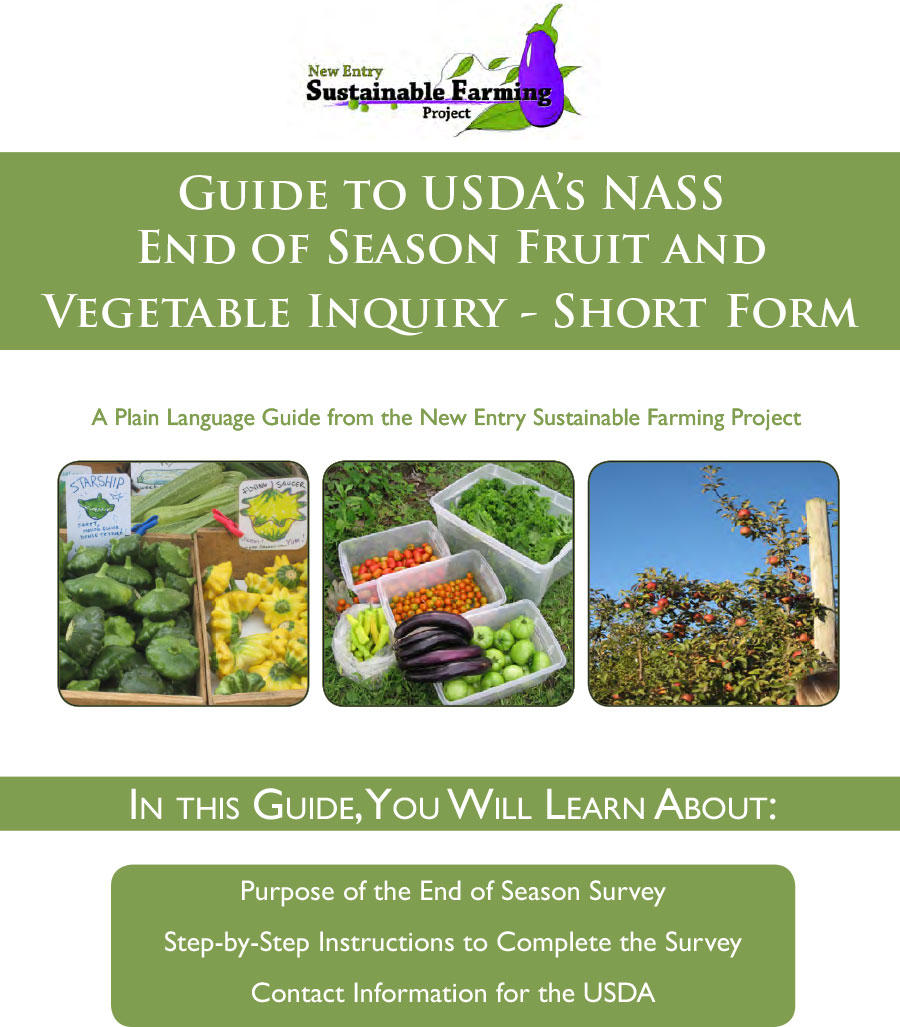 Guide to USDA's NASS End of Season Fruit and Vegetable Inquiry - SARE