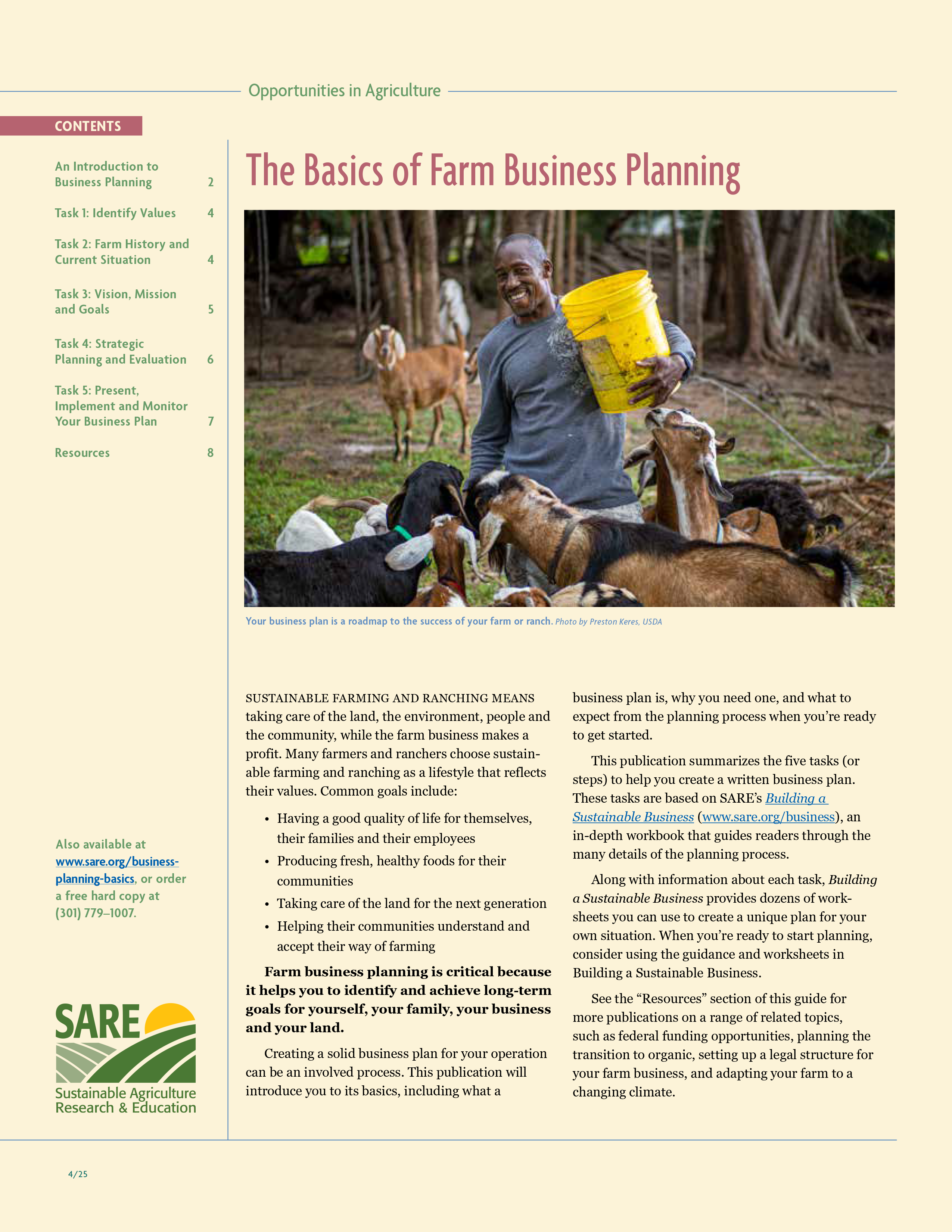 The Basics of Farm Business Planning - SARE